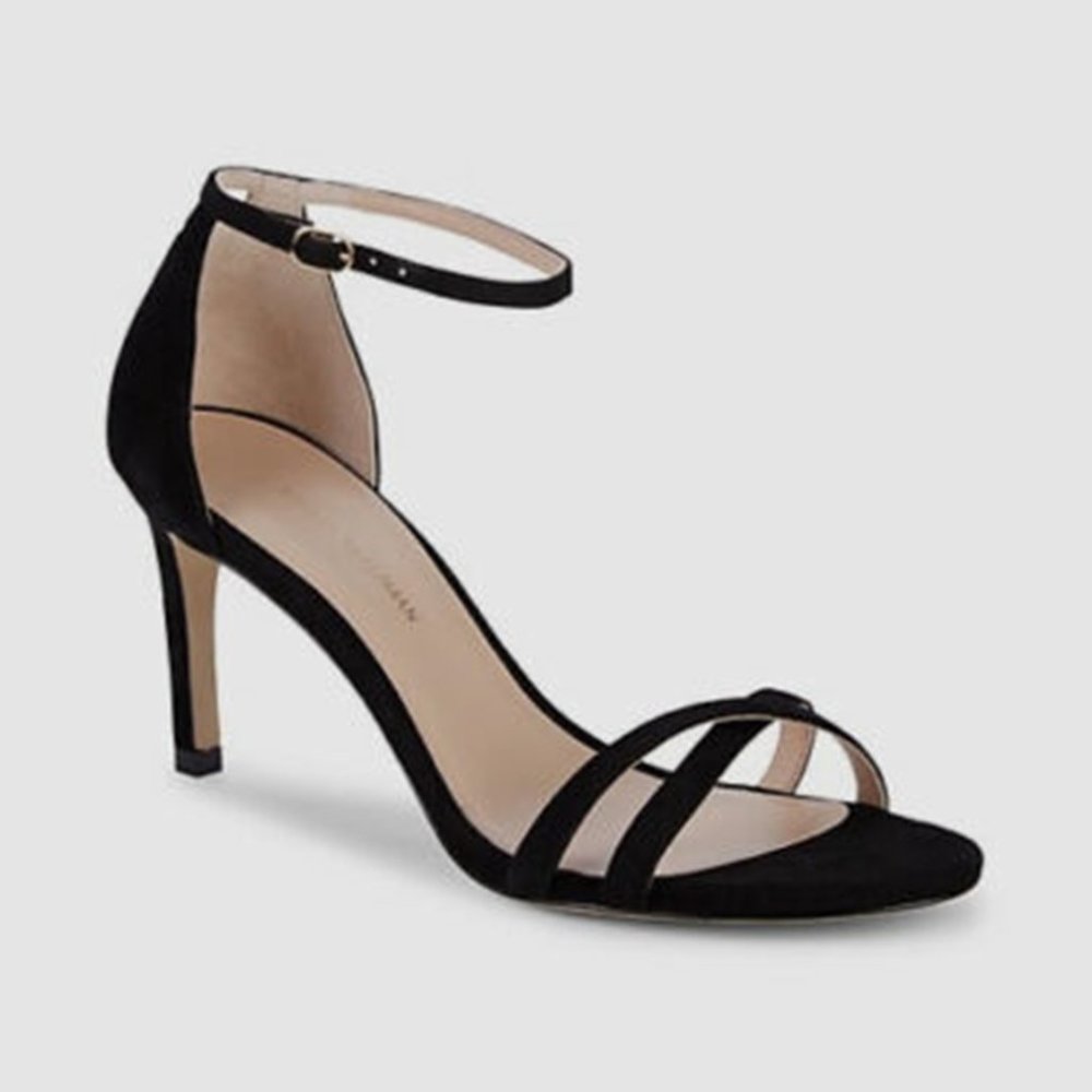 $450 Stuart Weitzman Lynette Suede Stiletto Sandals B… - Gem